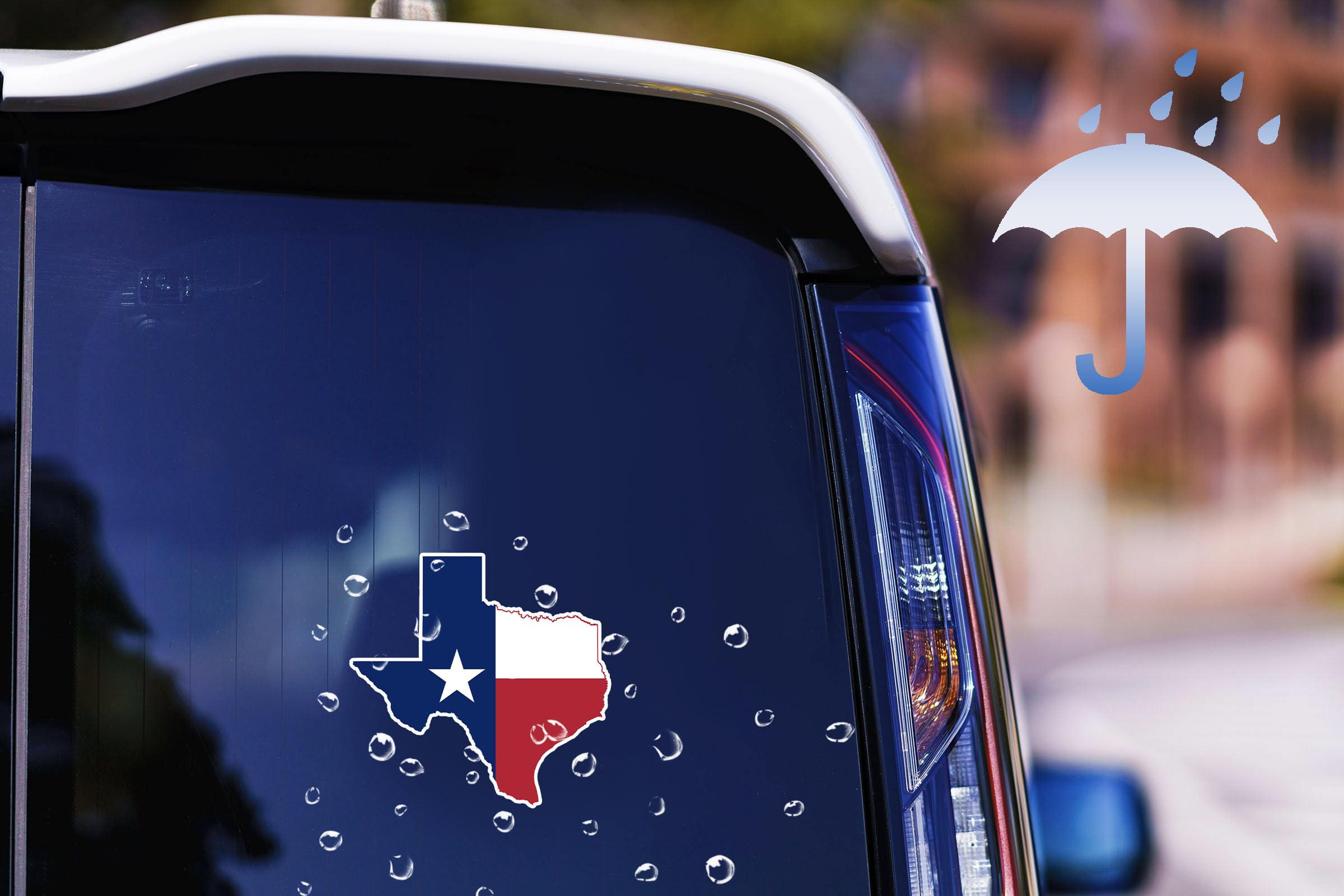 2-Pack Texas American Flag Stickers Shaped Like Map for Car Windshields ...