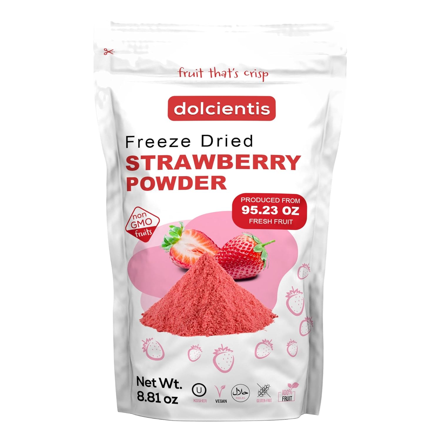 Amazon.com: Dolcientis Freeze Dried Strawberry Powder | 8.81 oz, 42 ...