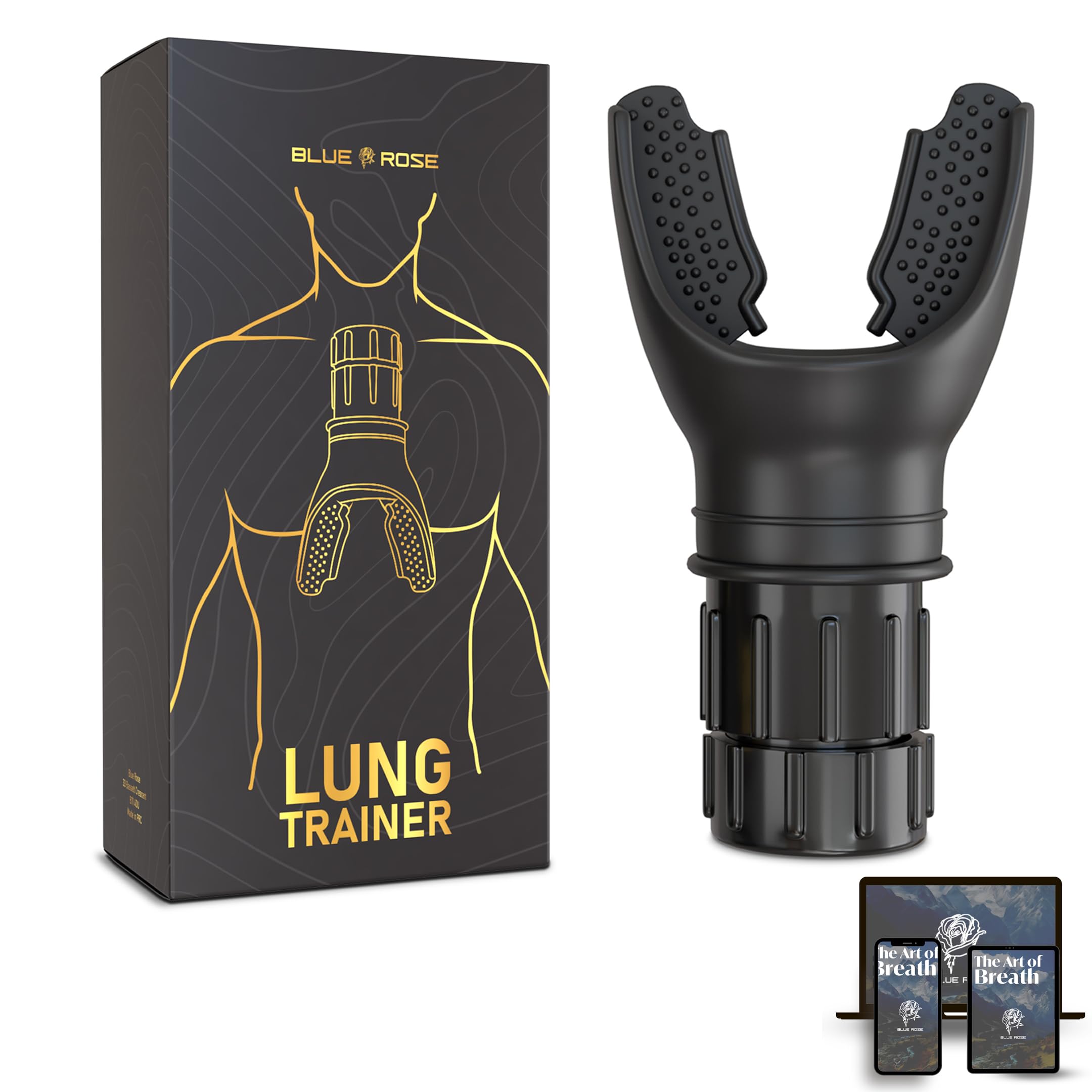 Blue Rose Breathing Trainer - Lung Exerciser and Lung Trainer, Handheld ...