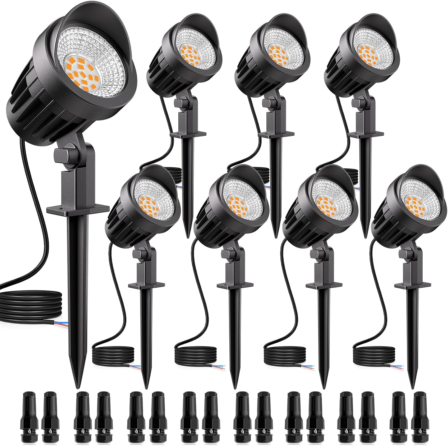 MEIKEE 7W LED Landscape Lighting, 12V/24V Low Voltage Landscape Lights ...