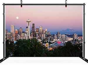Amazon.com : CHNYWORK 5ftx3ft USA Seattle Backdrop America Skyscraper ...
