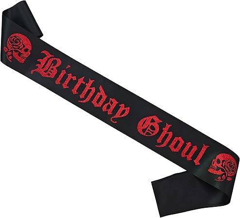 Amazon.com: Magnusson's Garden Birthday Ghoul Sash, Gothic Birthday ...