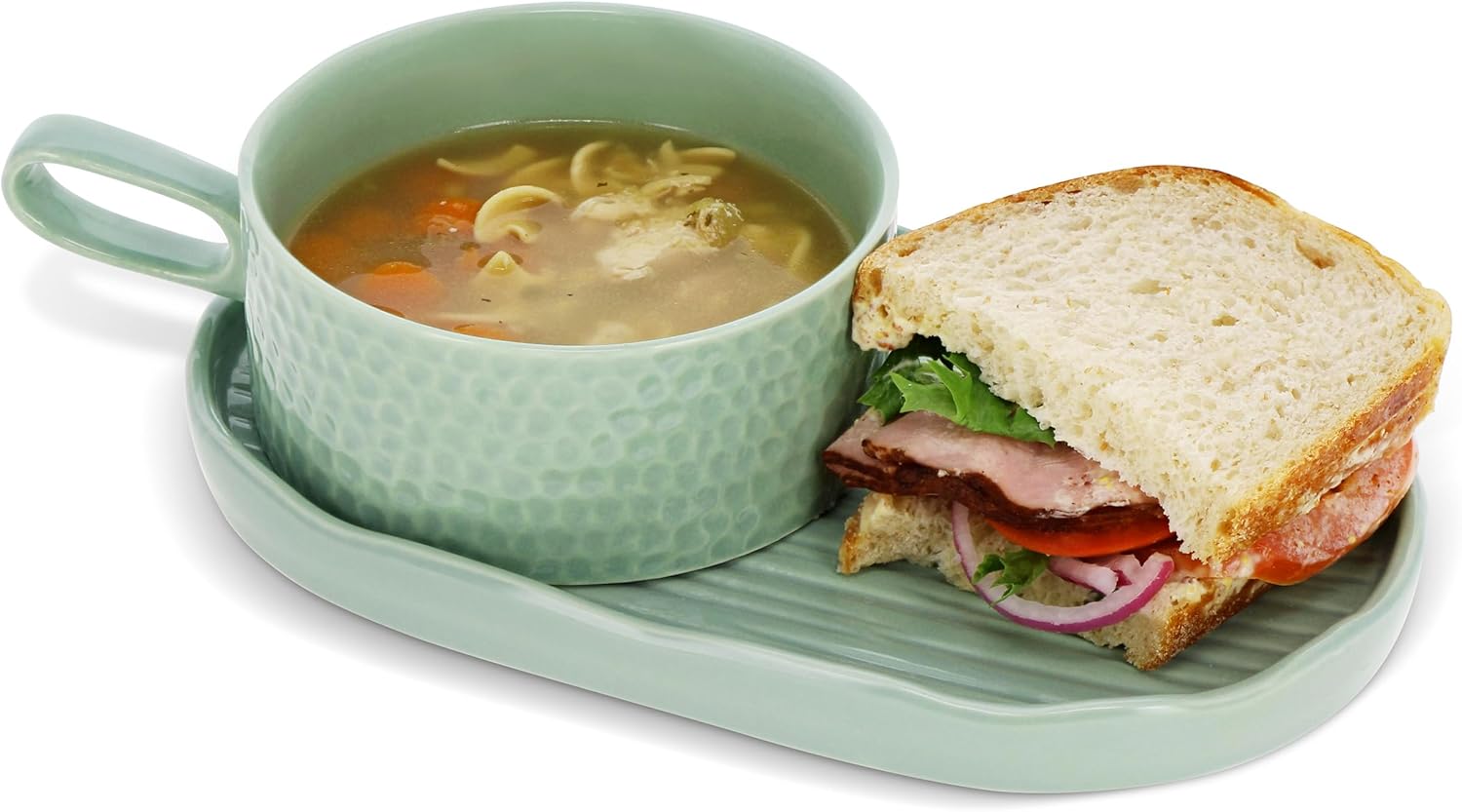 Amazon.com | Potted Pans Soup and Sandwich Plate Combo Set of 1 in Mint ...
