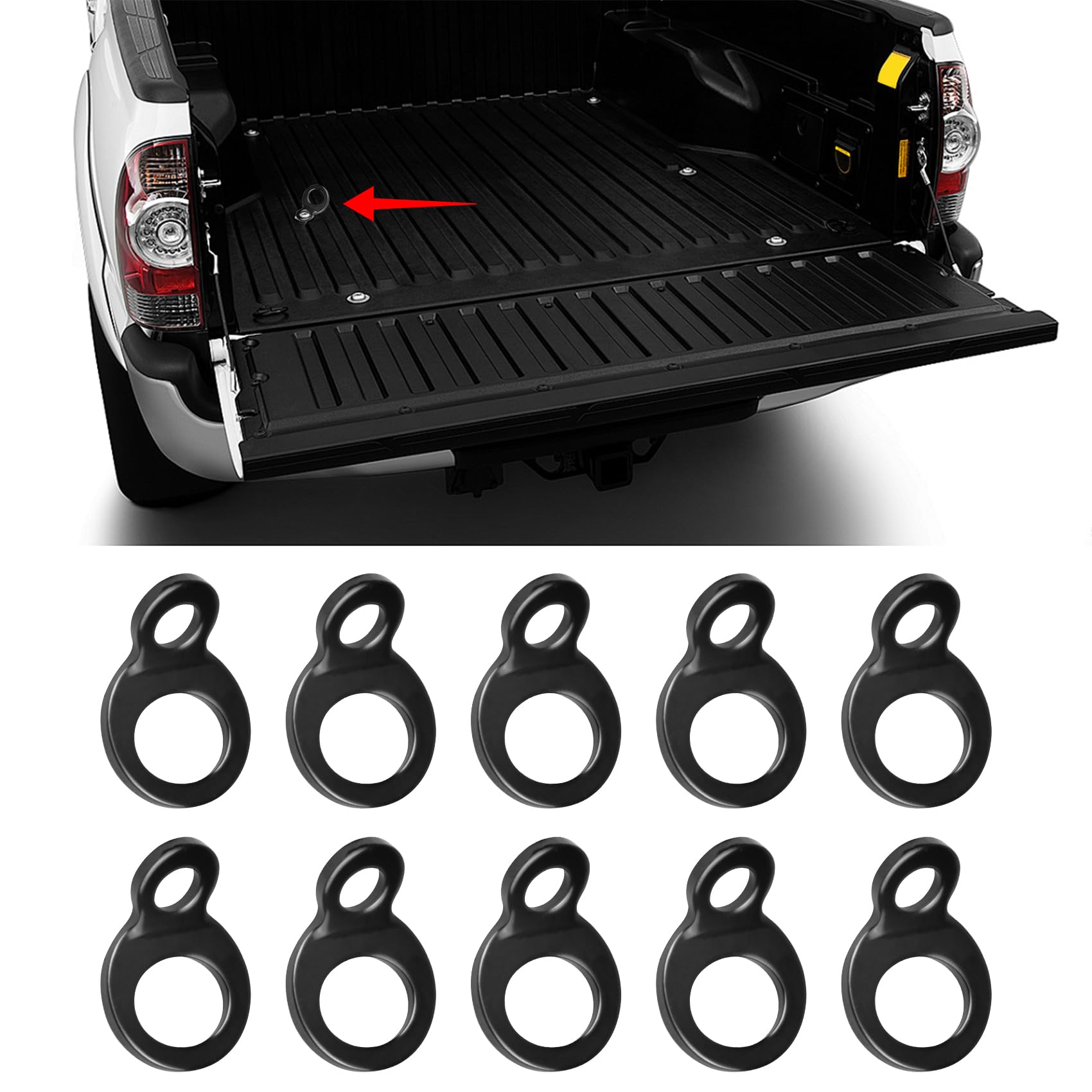 Snapklik.com : 10PCS Tie Down Strap Rings, Tie-Down Anchors Hooks For ...