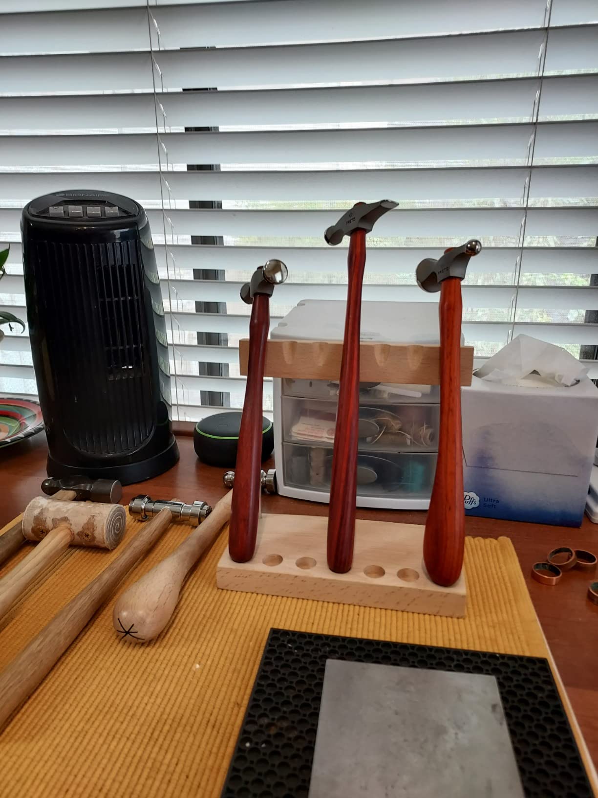 Amazon.com: Wooden Hammer Stand (Holds 7 Hammers) Jewelry Making Metal ...