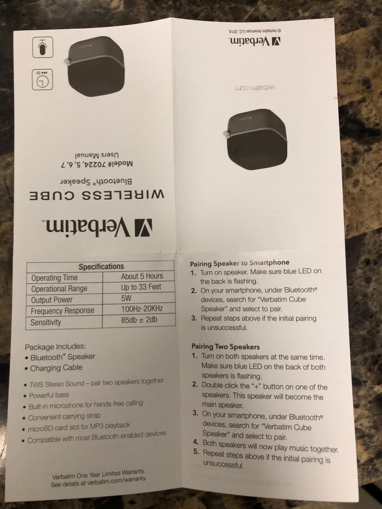 Amazon.com: Verbatim Bluetooth Speaker System - Blue : Everything Else