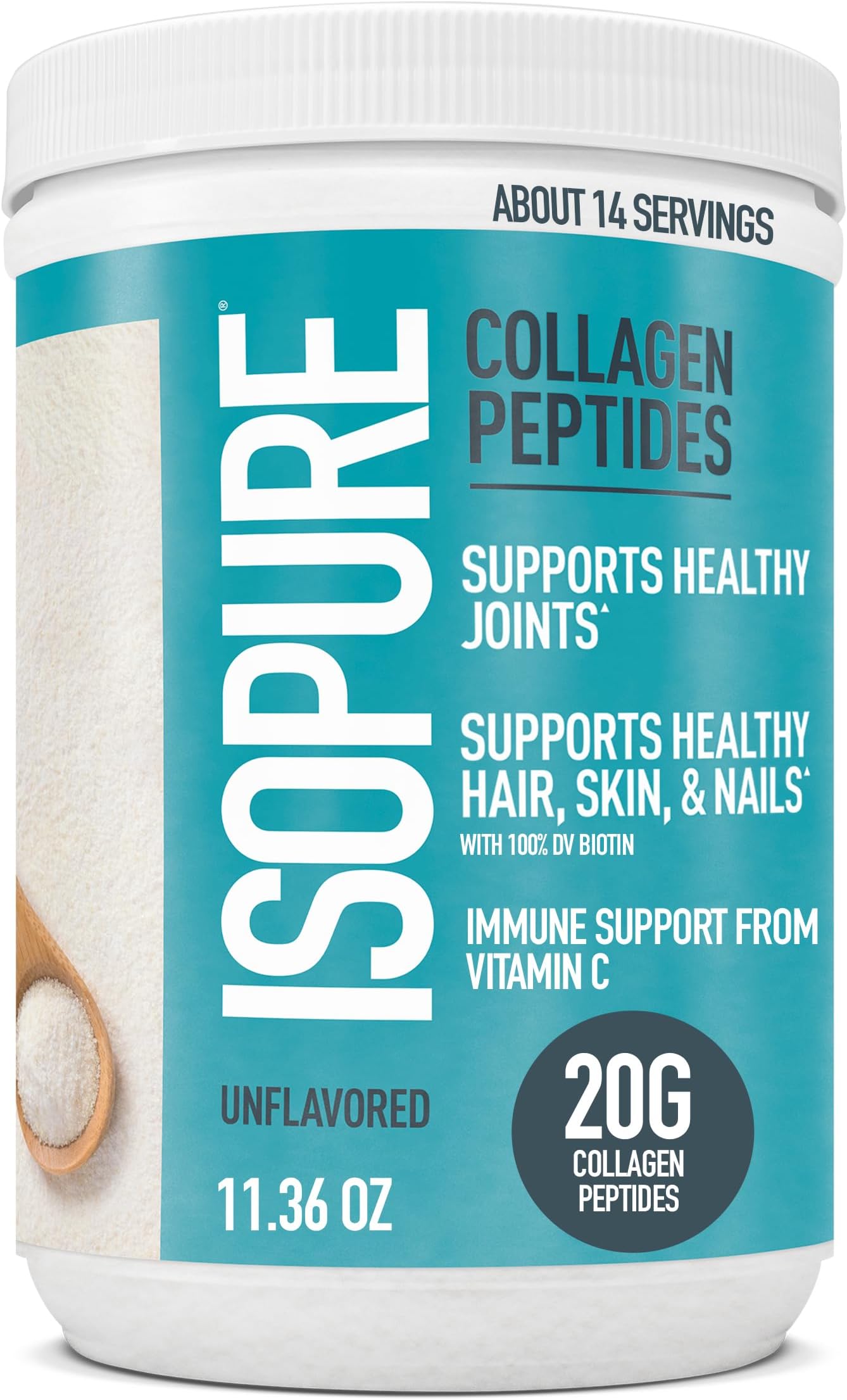 Amazon.com: Isopure Collagen Peptides Powder, Promotes Hair, Nail, Skin ...