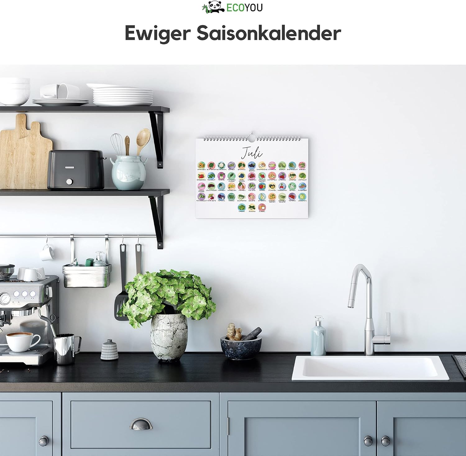 EcoYou Seasonal calendar for fruit and vegetables, DIN A4, colourful ...