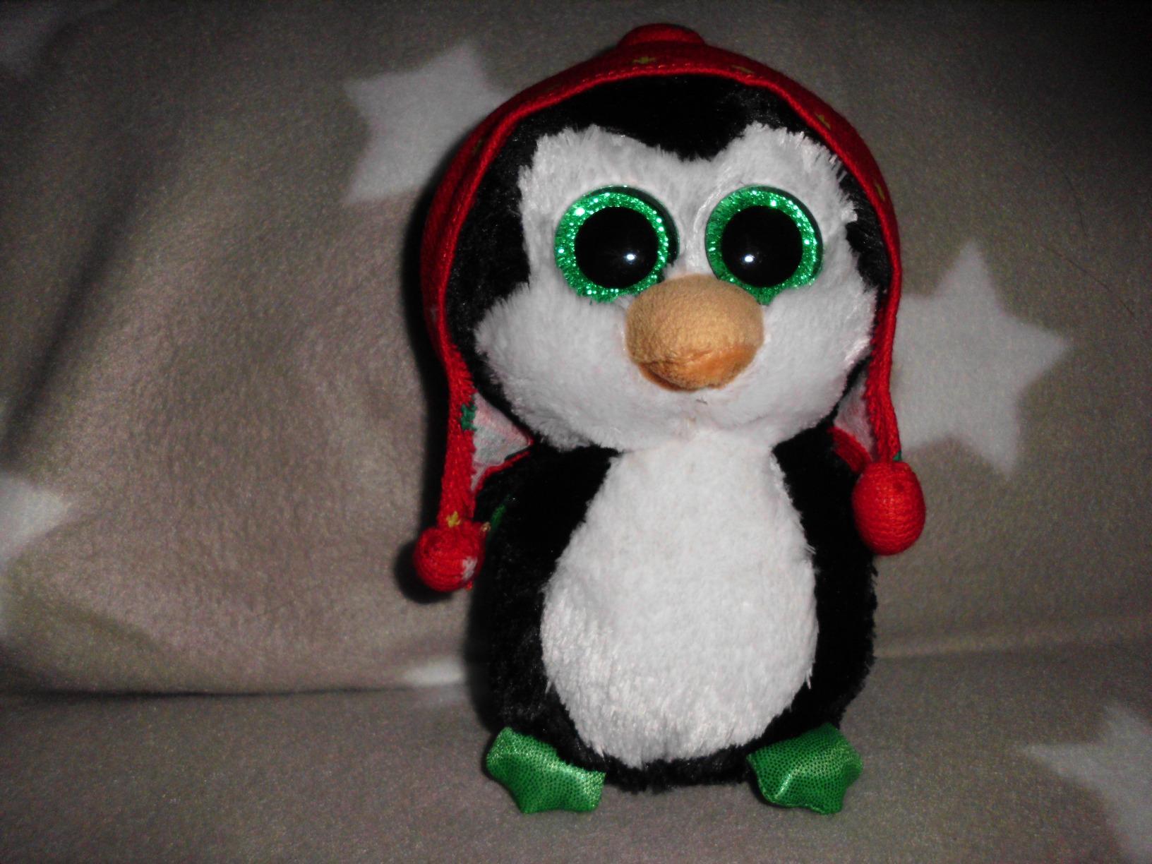 Carletto Ty 36172 Ty 36172-Freeze-Pinguin mit Mütze, 15 cm, mit ...