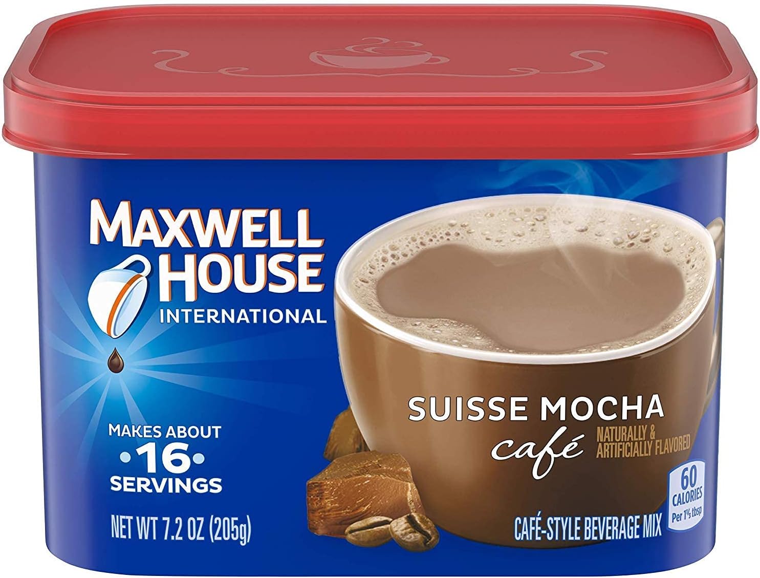 Amazon.com : Maxwell House Decaf Suisse Mocha Instant Coffee ...