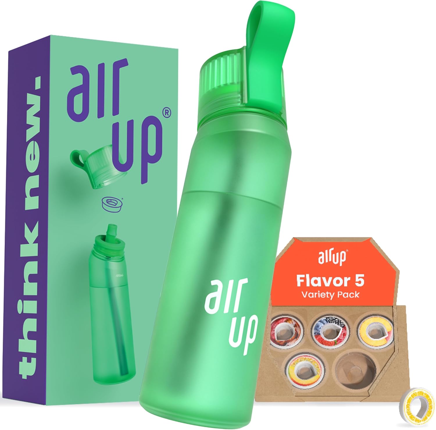 air up® water bottle (22oz) Green + 5x pods Flavor Fiesta | Sugar free ...
