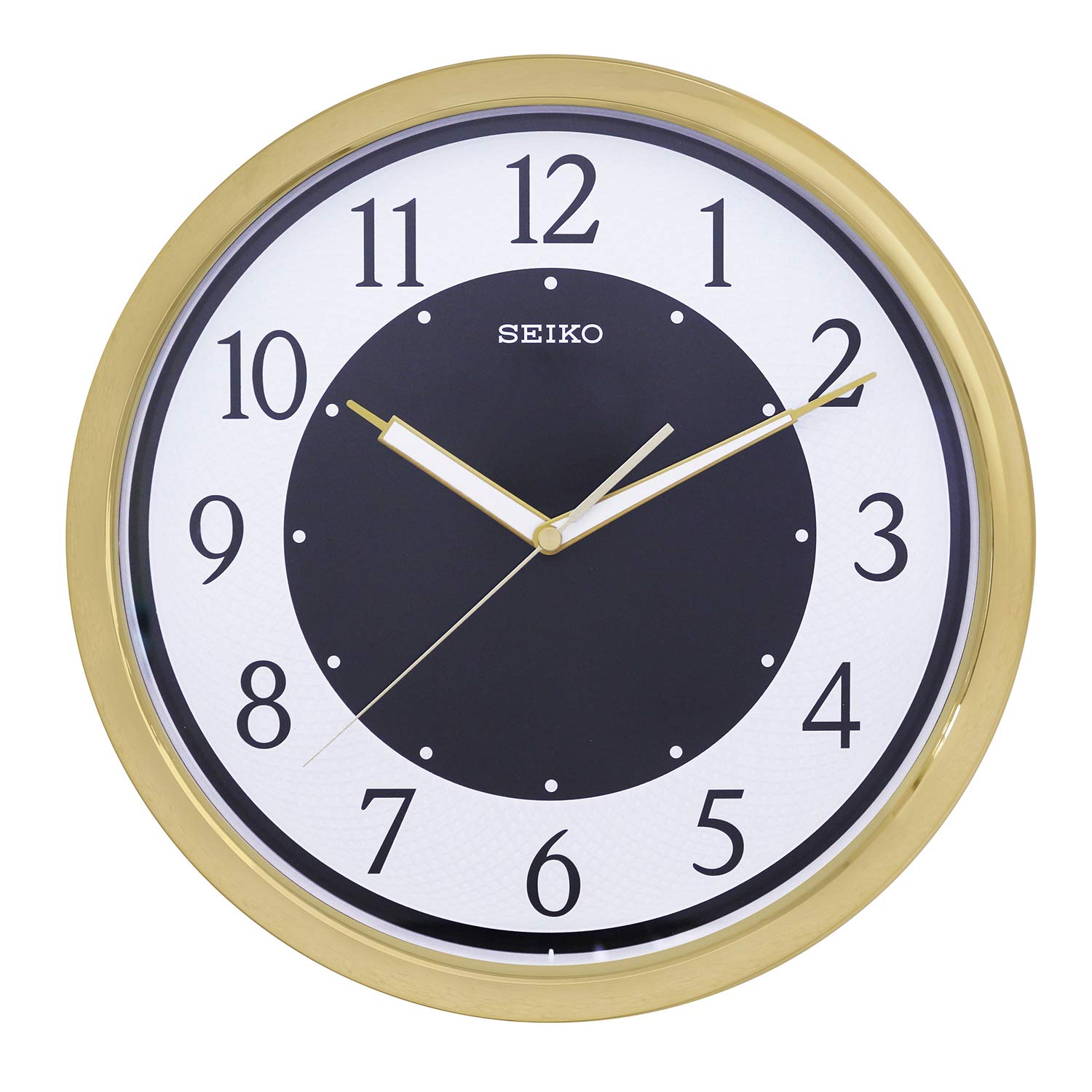 SEIKO Unique Round Cream Color Analog Plastic Home Decor Wall Clock ...
