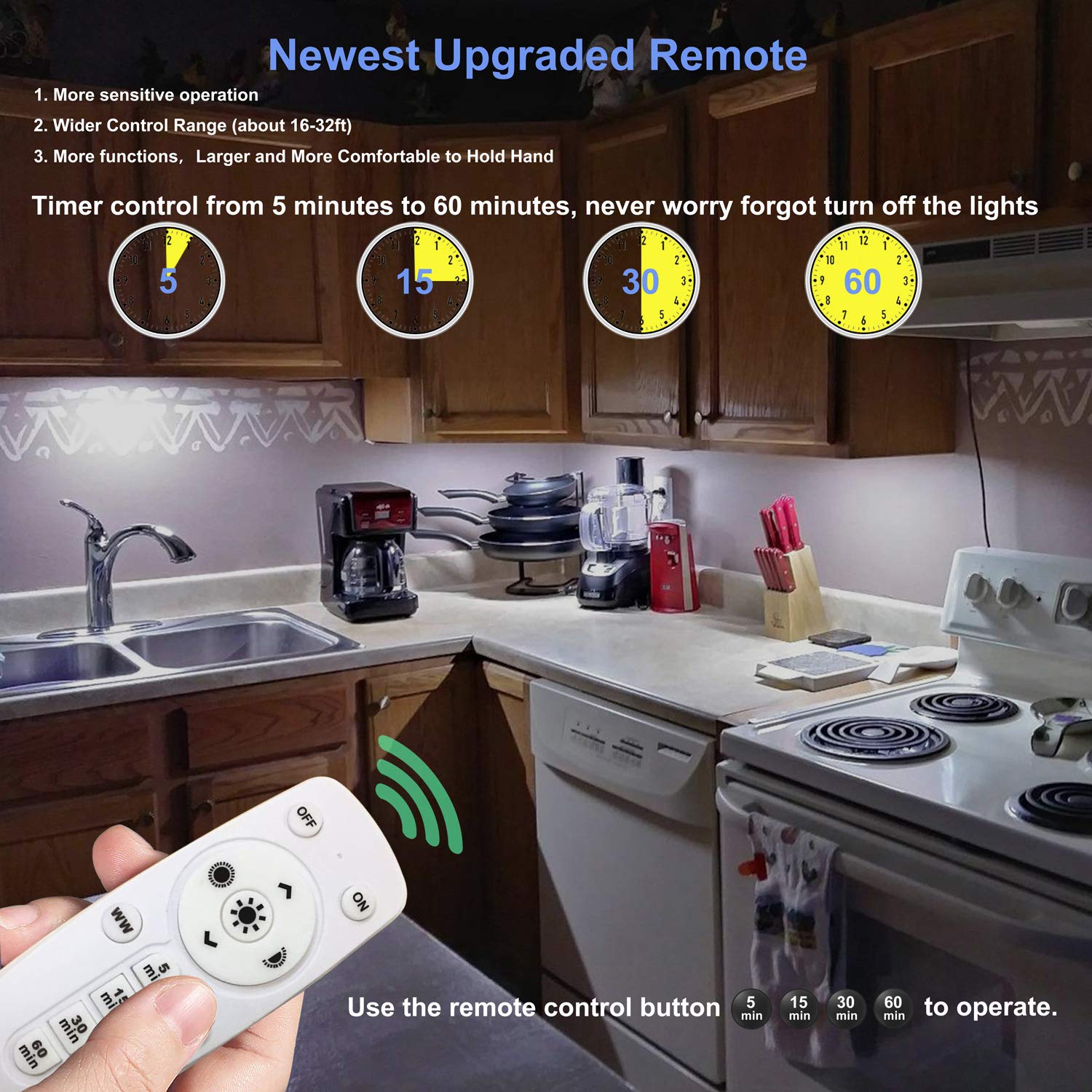 Wireless Remote Counter Lights Set Of 3 Wireless Remote Control Night