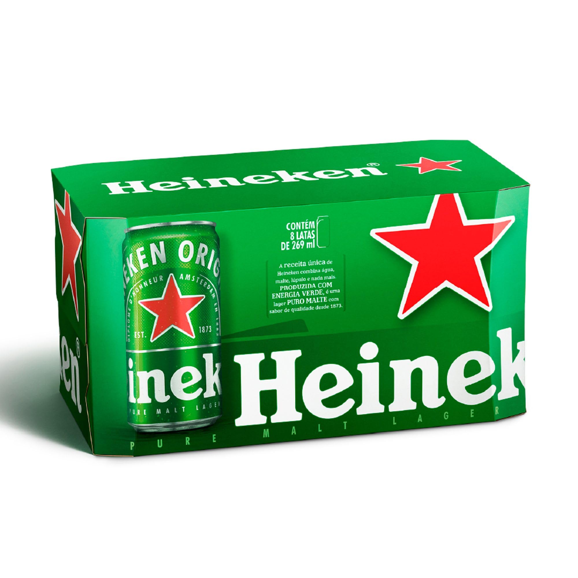 Pack Heineken Cerveja Pilsen - 8 latas de 269ml | Amazon.com.br