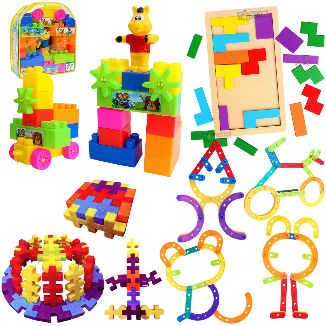 Buy Toyshine Set of 4 Blocks Combo | Smart Blocks, Intelligent Blocks ...
