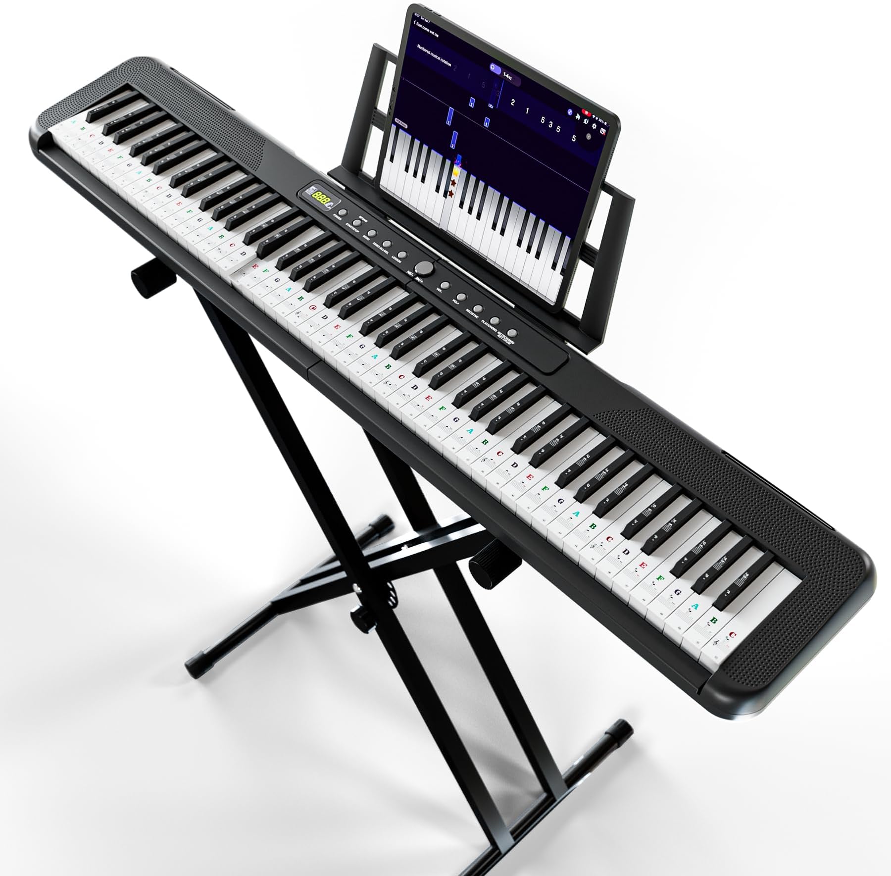 Amazon.com: 88 Key Digital Piano Keyboard with Semi Weighted Keys ...
