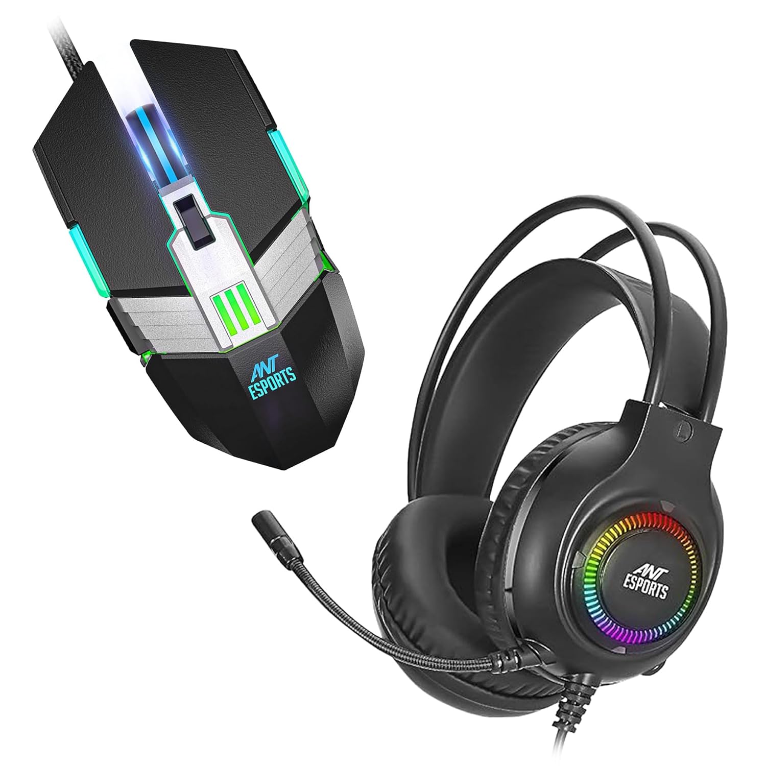 Amazon.in: Buy Ant Esports Ergonomic Wired Gaming Combo with H580 50 mm ...