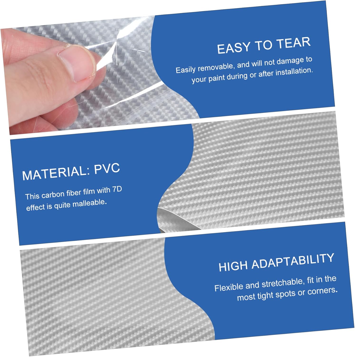 USHOBE 1 Sheet PVC Window Interior Film 5d Sticker car Window Stickers ...