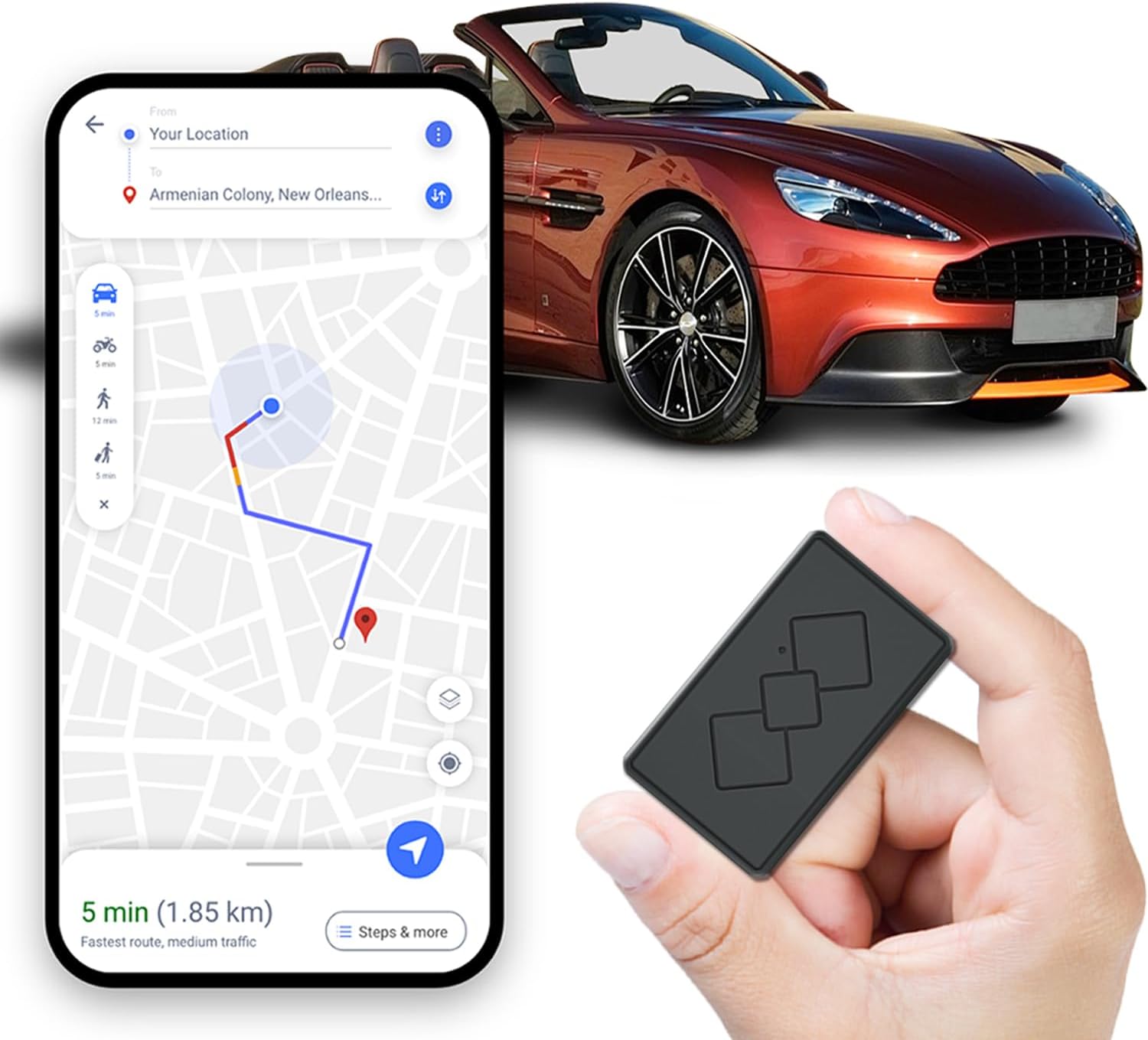 Amazon.com: EGLANCLIFM GPS Tracker for Kids iOS Only Real Time Mini ...