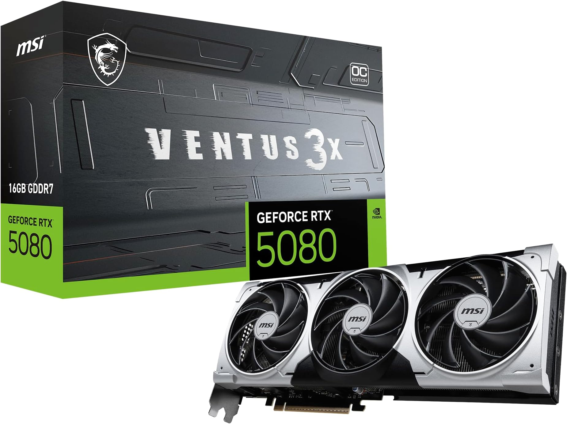 Amazon | MSI GeForce RTX 5080 16G VENTUS 3X OC PLUS グラフィックスカード GeForce ...
