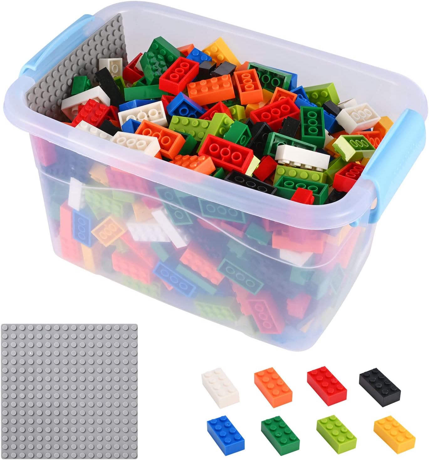 Amazon.com: CHERSE Multi-Colored Building Blocks for Toddlers - Durable ...