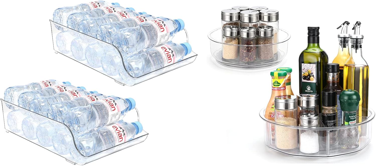 Amazon.com - Puricon 2 Pack Clear Plastic Water Bottle Storage ...