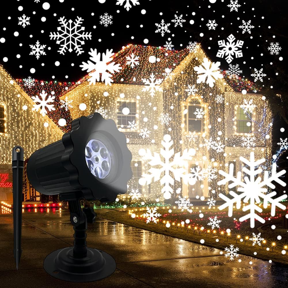 Amazon.com: Christmas Snowflake Projector Lights Outdoor : Tools & Home ...