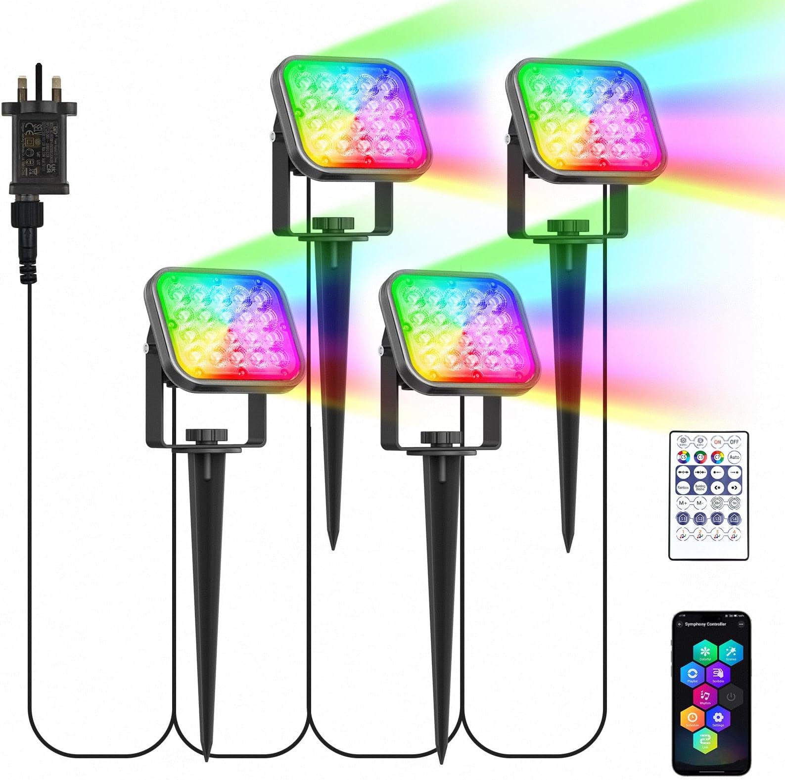 Long Life Lamp Company Outdoor Garden Spike Light Green GU10 ...