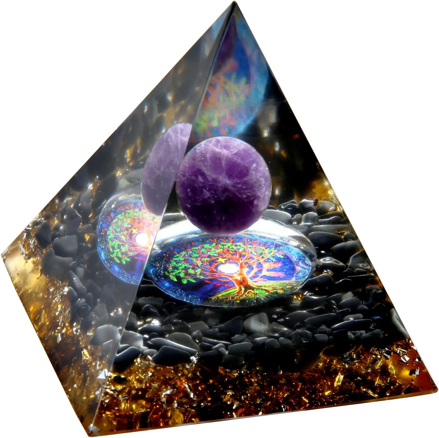 Amazon.com: Orgone Pyramid, Small Healing Crystal Pyramid Porstive ...