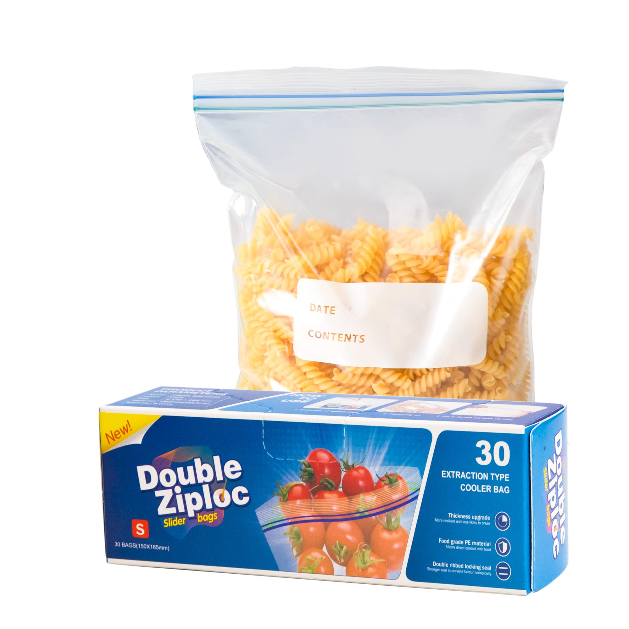 ARCLIBER Food Storage Bags Resealable Plastic Bags,Clear Durable Food ...