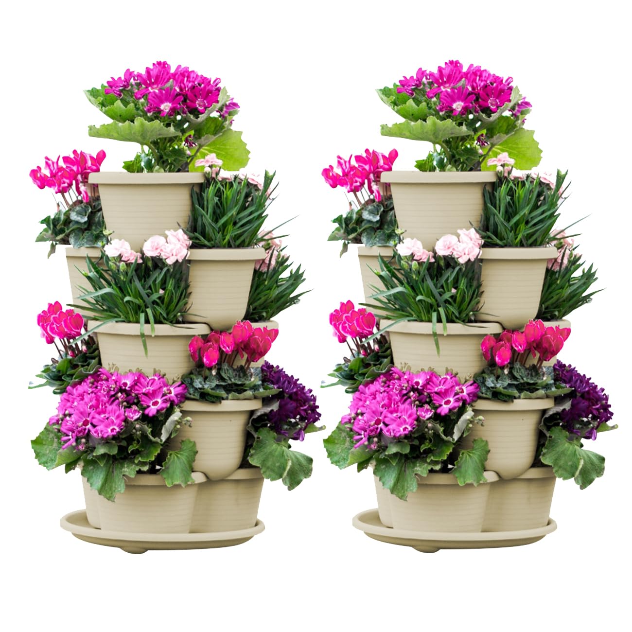 Snapklik.com : RooTrimmer 2 Packs 5 Tier Vertical Planters Stackable ...