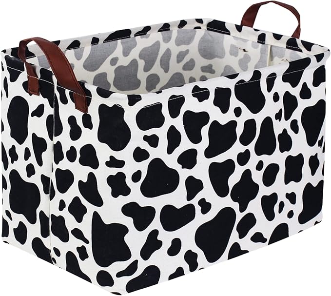 Amazon.com: NTAOHAMPER Rectangular Cow Storage Basket,Waterproof ...