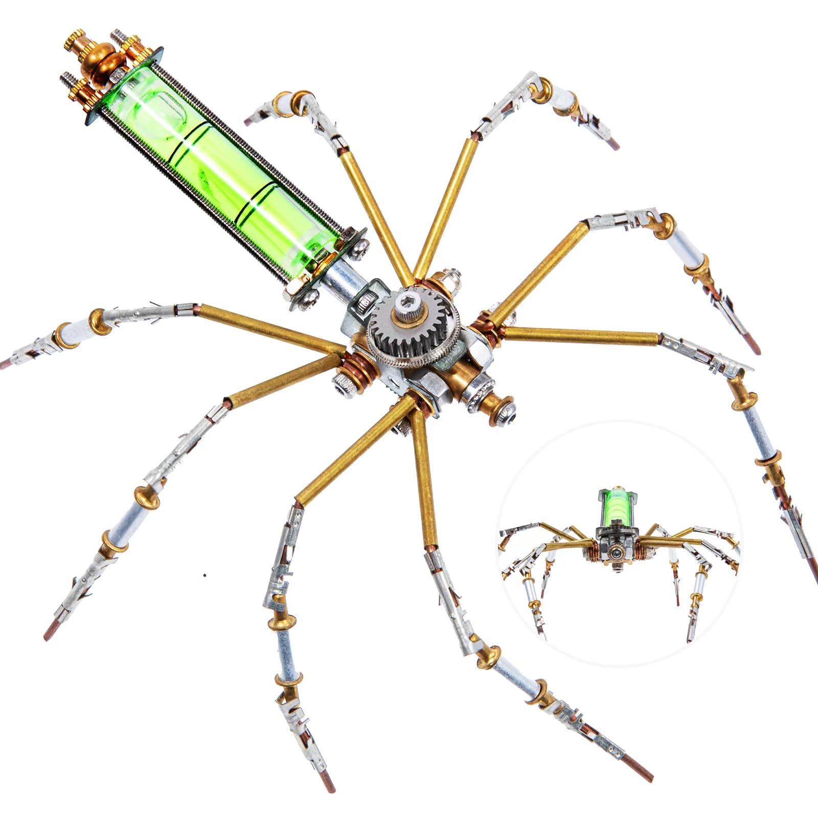 Miaoanui 3D Metal Puzzle，DIY Mechanical Spider Model Kits，Steampunk 3D ...