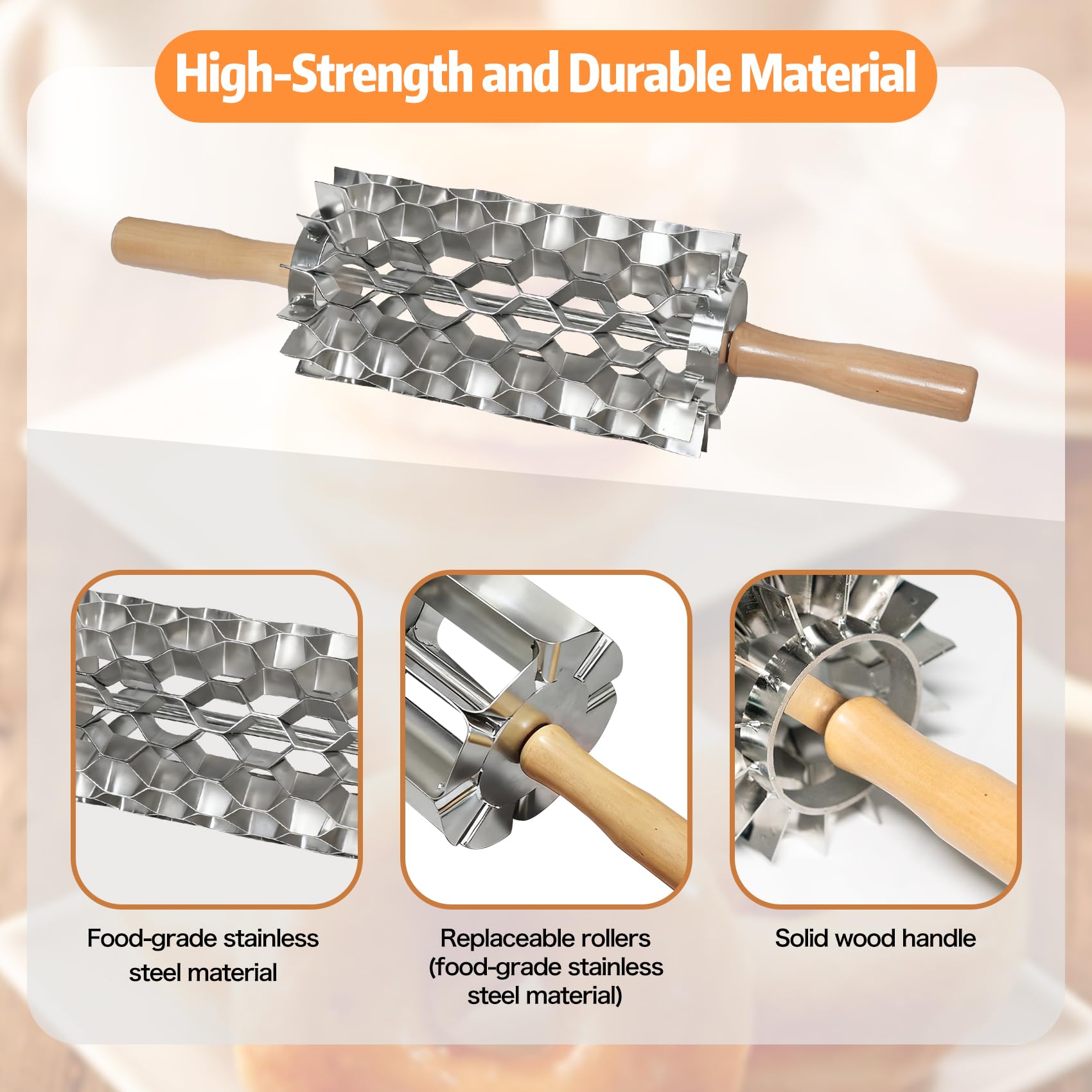 Snapklik.com : 98-Hole Stainless Steel Doughnut Cutter, Replaceable ...