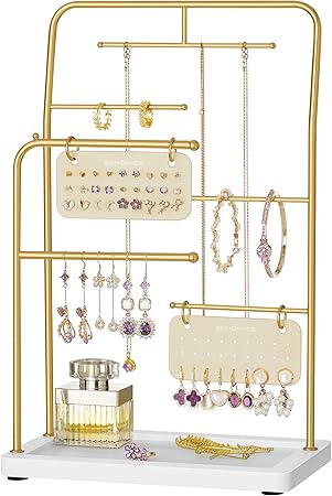 Amazon.com: SONGMICS Jewelry Stand, Jewelry Organizer, Jewelry Display ...