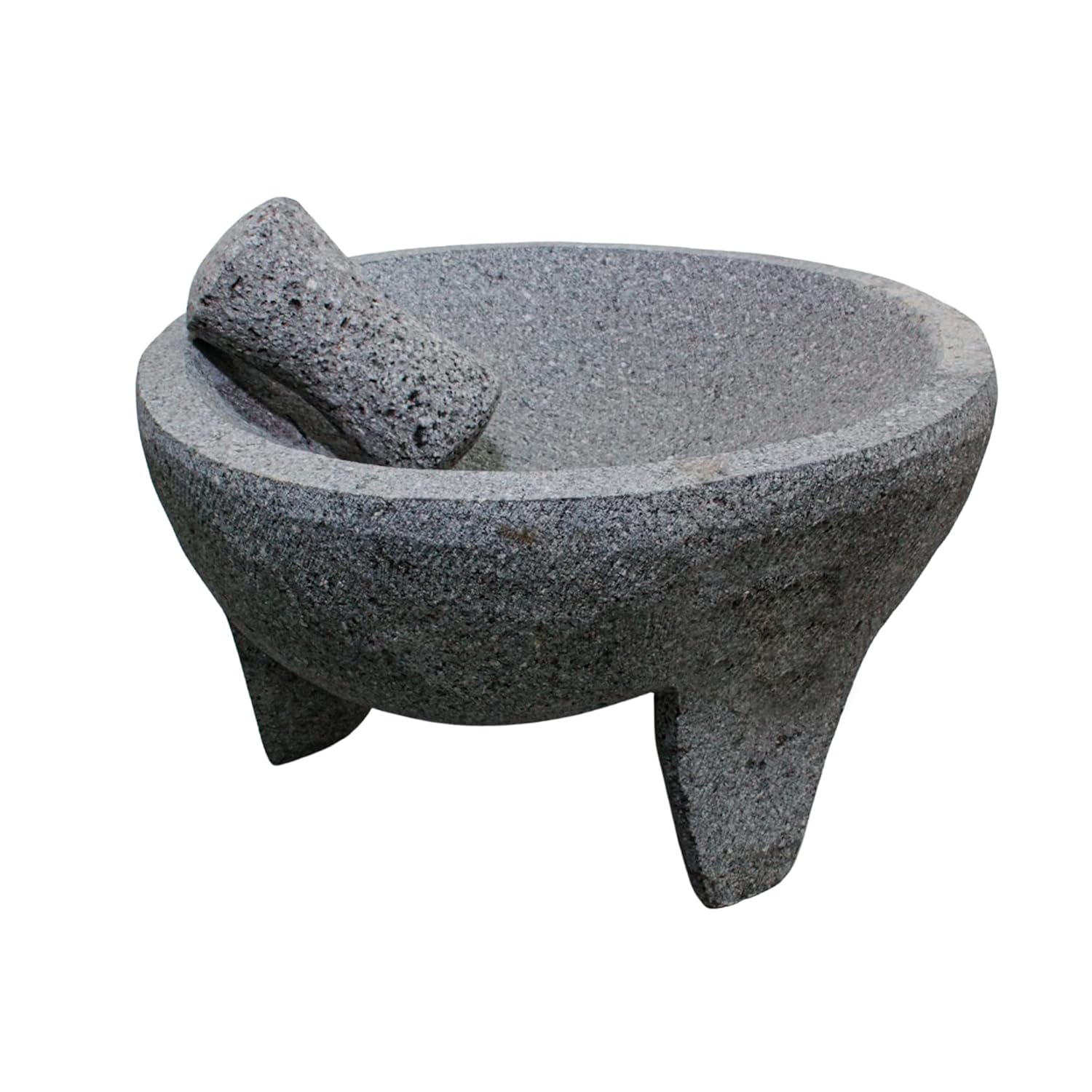 Amazon.com: Traditional Shaped Molcajete 10.6 Inches Volcanic Stone ...