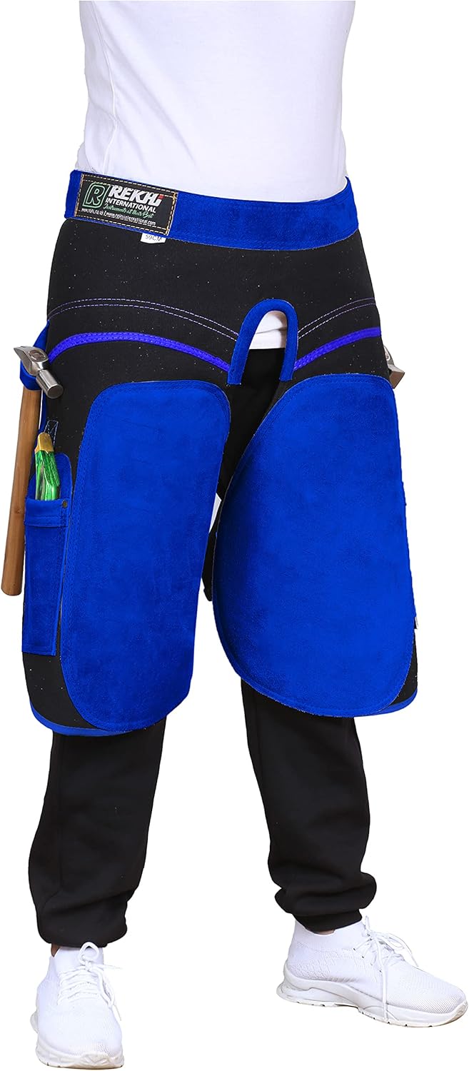 Rekhi 23” Farrier Apron Chaps for women, Leather and Canvas Apron for ...