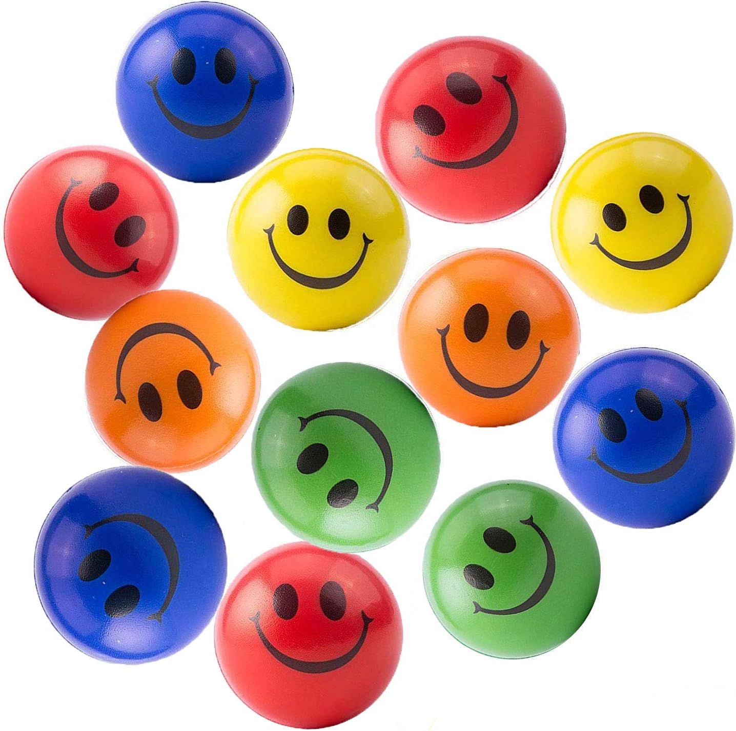 Amazon.com: Akusety Neon Colored Smile Funny Face Stress Ball - Happy ...