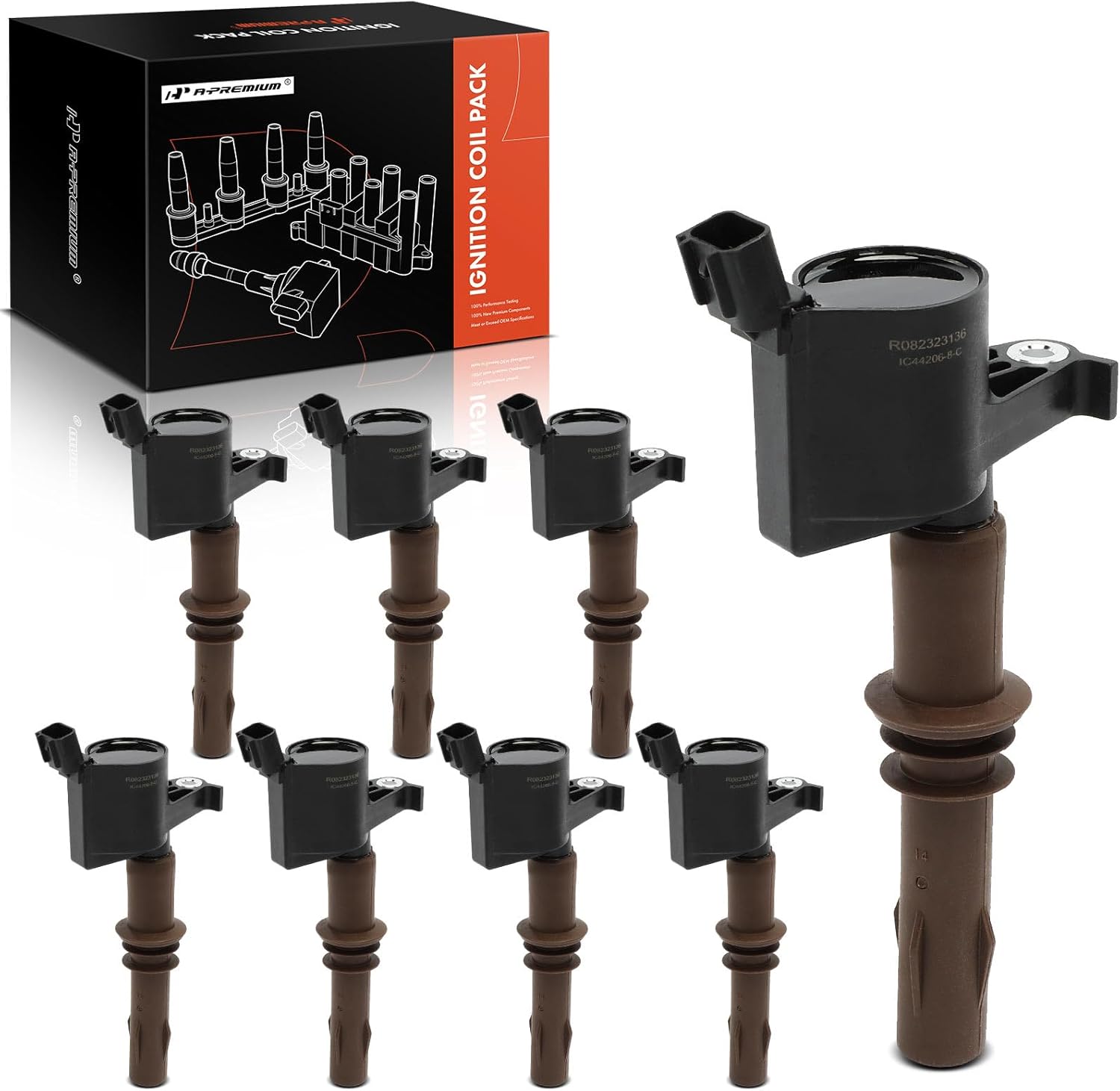 A-Premium 8PCS Ignition Coil Packs Compatible with Ford, Lincoln ...
