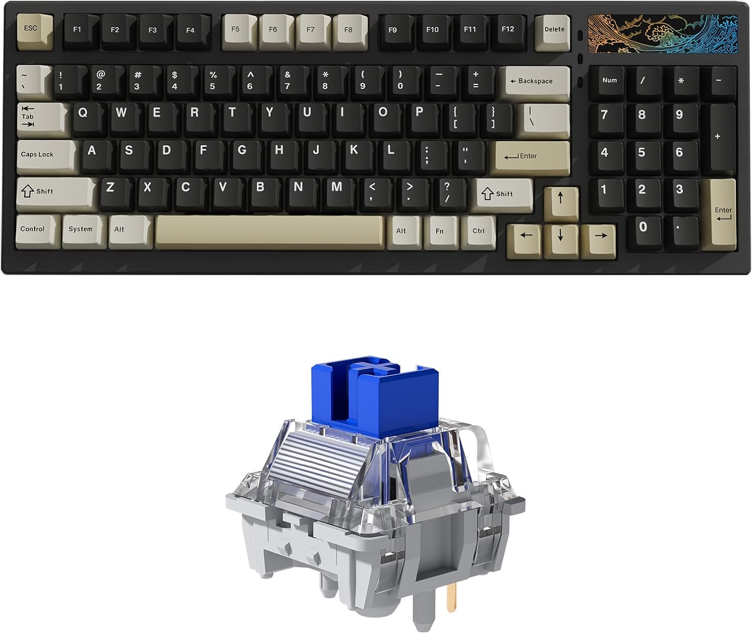 Amazon.com: YUNZII YZ98 Gasket Mechanical Keyboard(Milk Switch, Black ...