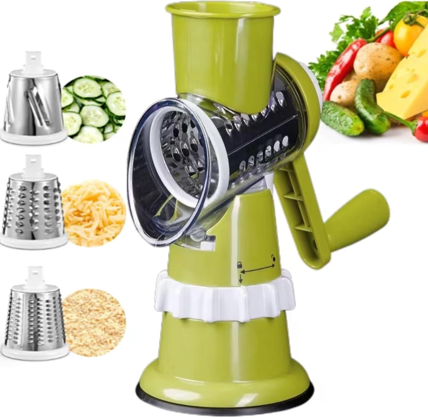 Amazon.com: Rotary Cheese Grater, Manual Slicer with Strong Suction ...