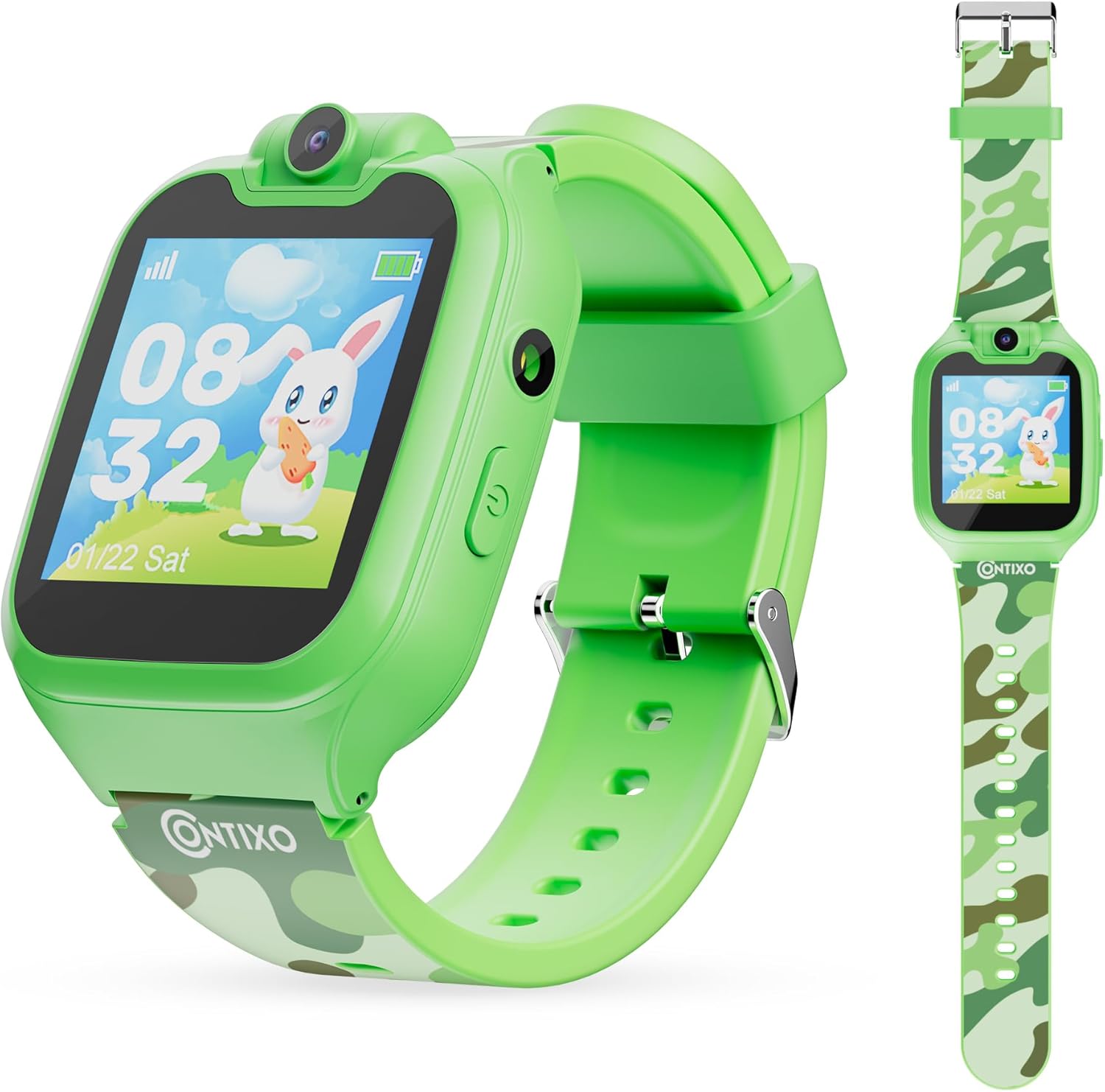 Amazon.com: Contixo KW01 Smart Watches for Kids, Green 1.54" HD Touch ...