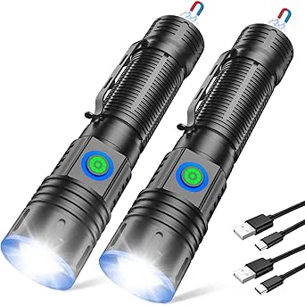 WSSBOND Rechargeable Flashlights High Lumens, Super Bright LED Tactical ...