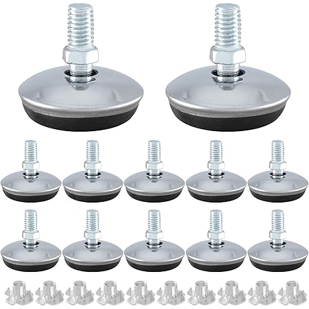Amazon.com: M8 Leveling Feet Stainless Steel Screw-in Furniture Leg ...