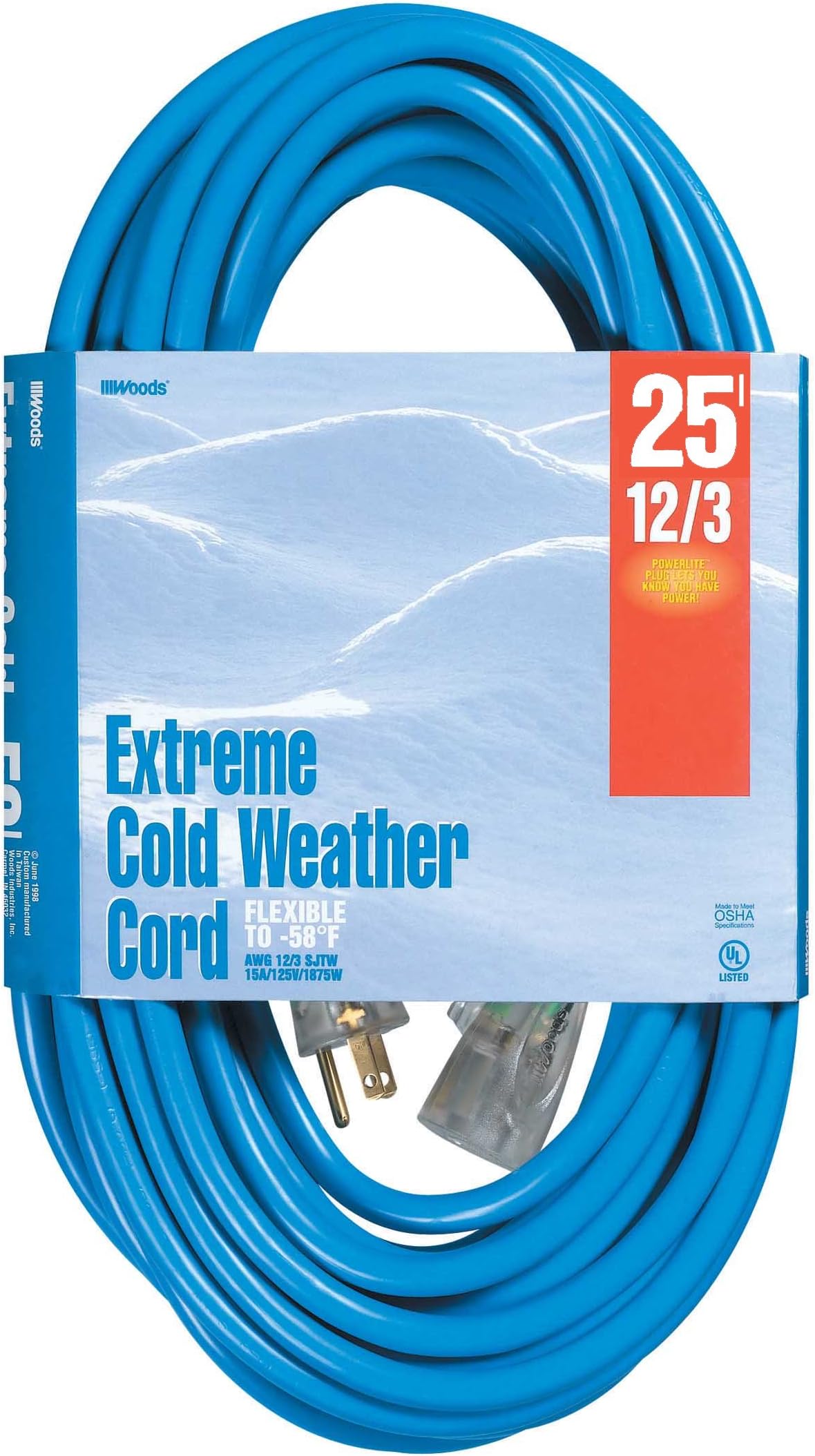 Amazon.com: Southwire Coldflex 12/3 Heavy-Duty Extension Cord, 100Ft ...