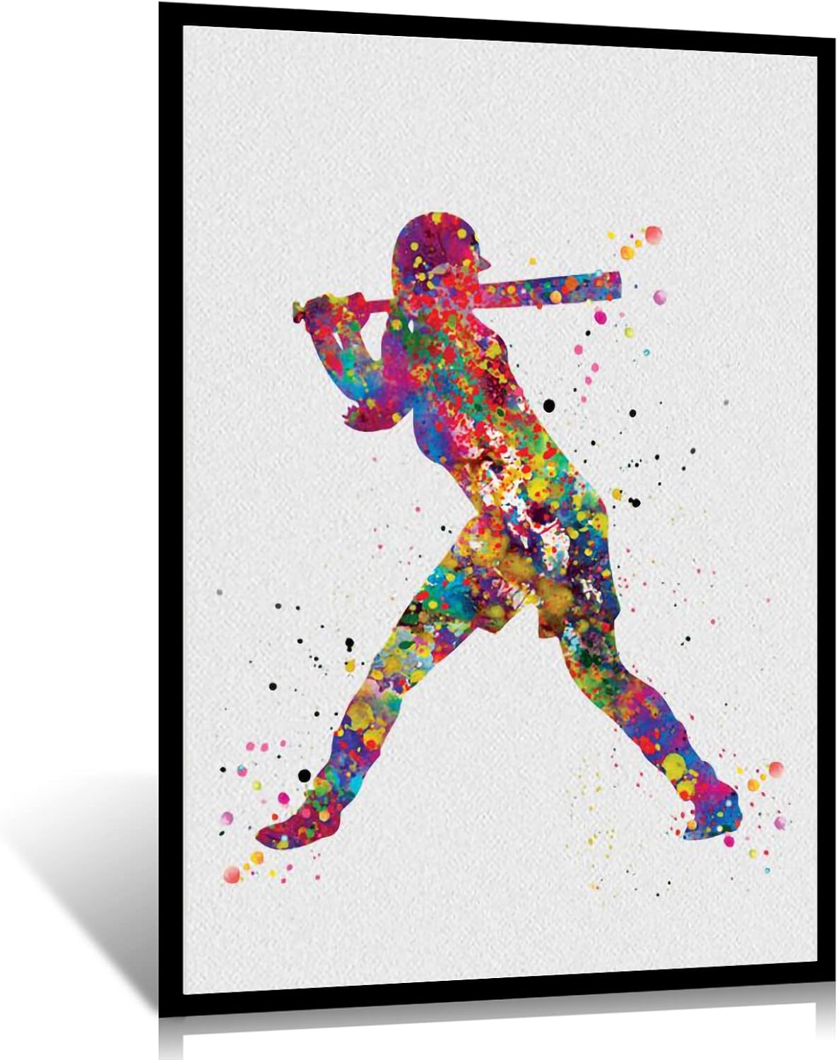 Amazon.com: Laundry Room Decor Baseball Player Watercolor Print ...