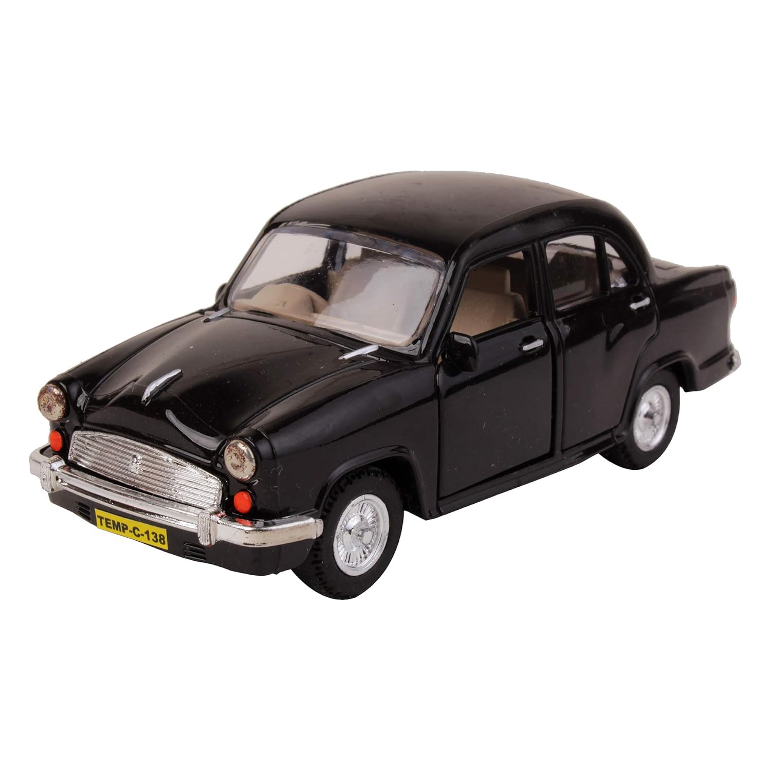 VEERO Door Openable Plastic Ambassador Car (Black) : Amazon.in: Toys ...
