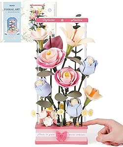 ROKR Flower Bouquet 3D Puzzle Model Kits for Adults, Artificial Flowers ...