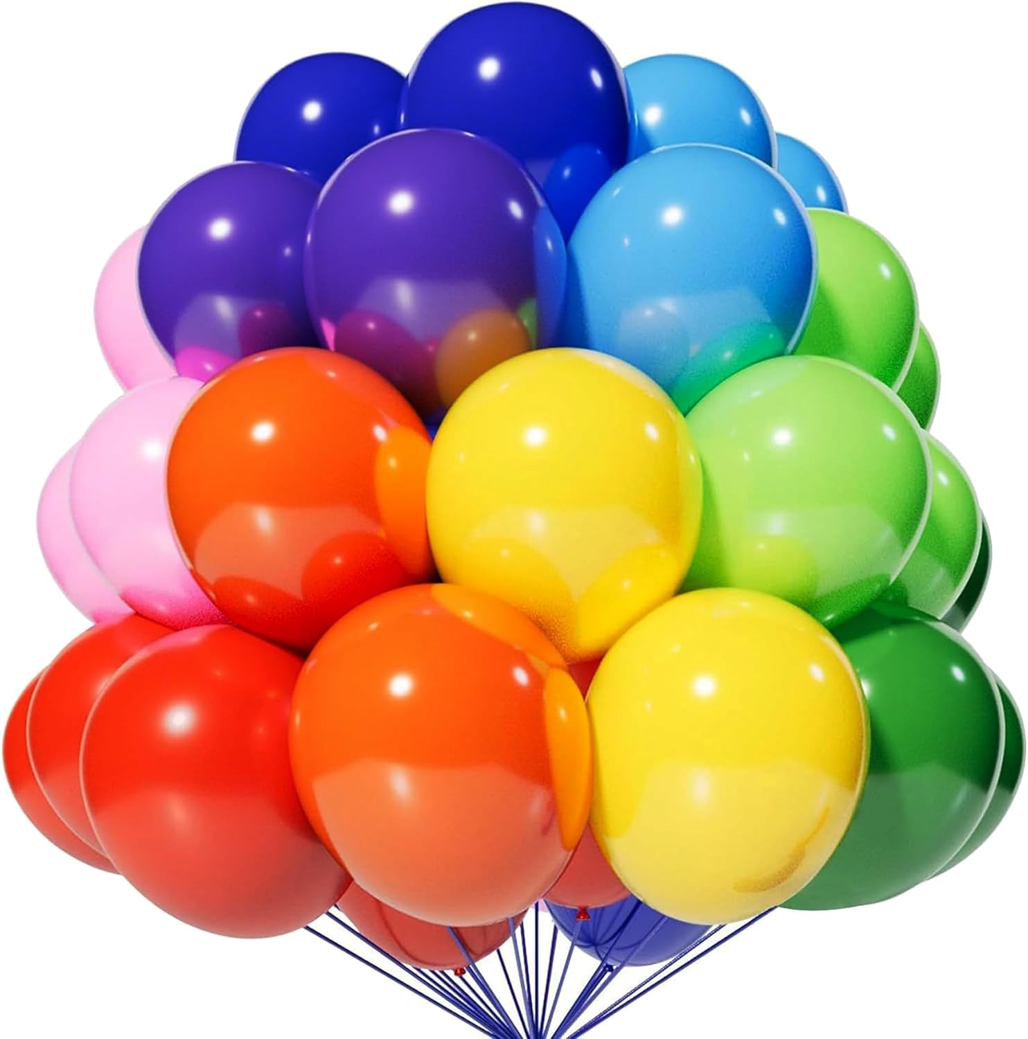 Amazon.com: 60Pcs Balloons Assorted Color,10 inch Round Color Latex ...