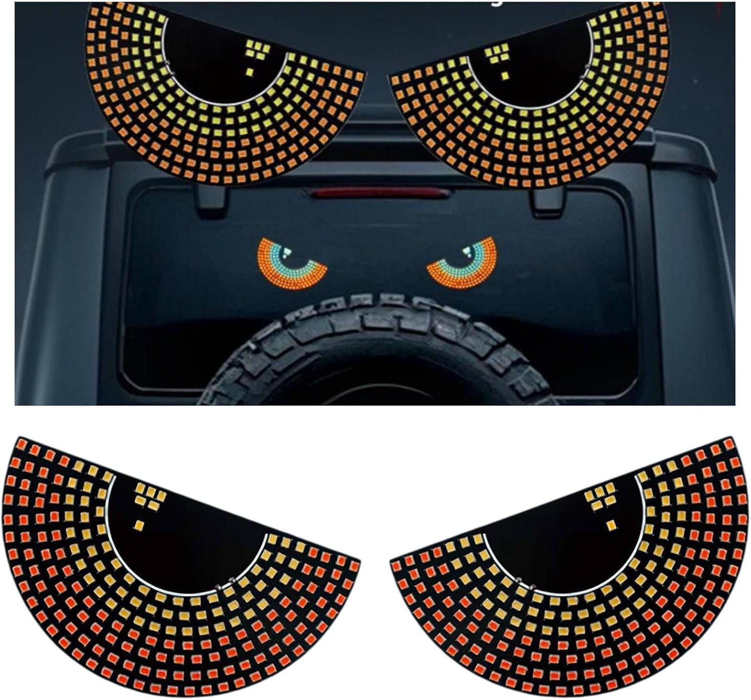 BKN LED Devil Eyes Light for Car Window Demon Evil Eye Sign Lights Cars ...